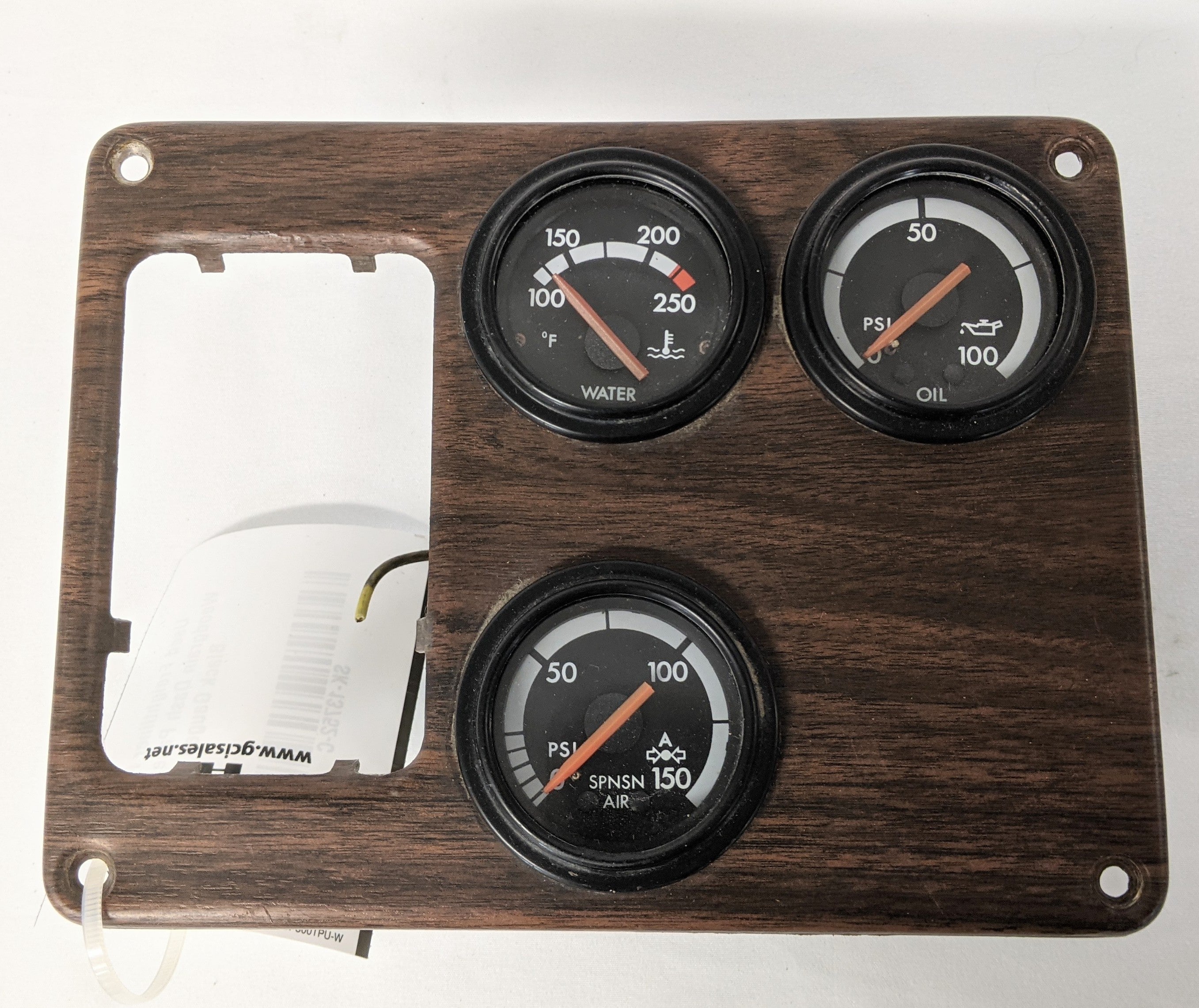 Freightliner FLD Dash Panel w/ 3 Black Gauges - P/N 22-32029-001