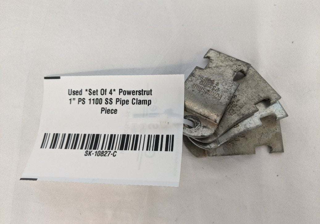 Used *Set Of 4* Powerstrut 1" PS 1100 SS Pipe Clamp Piece