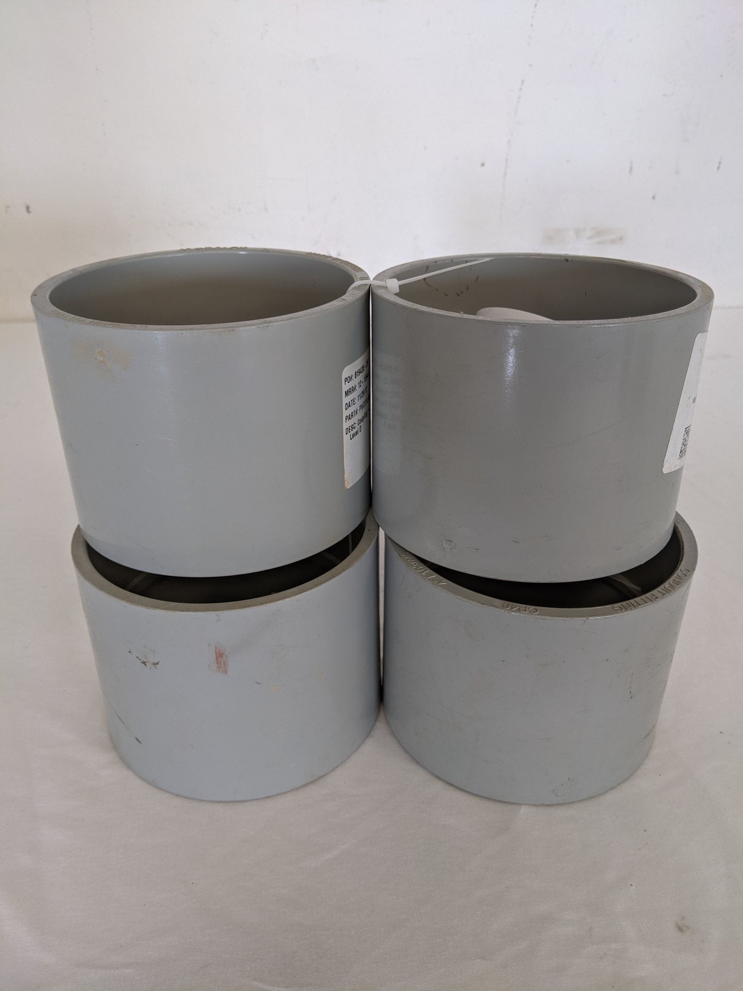 *Lot Of 4* Kraloy CP40 4 Inch PVC Coupling - P/N PVCCPLS800400