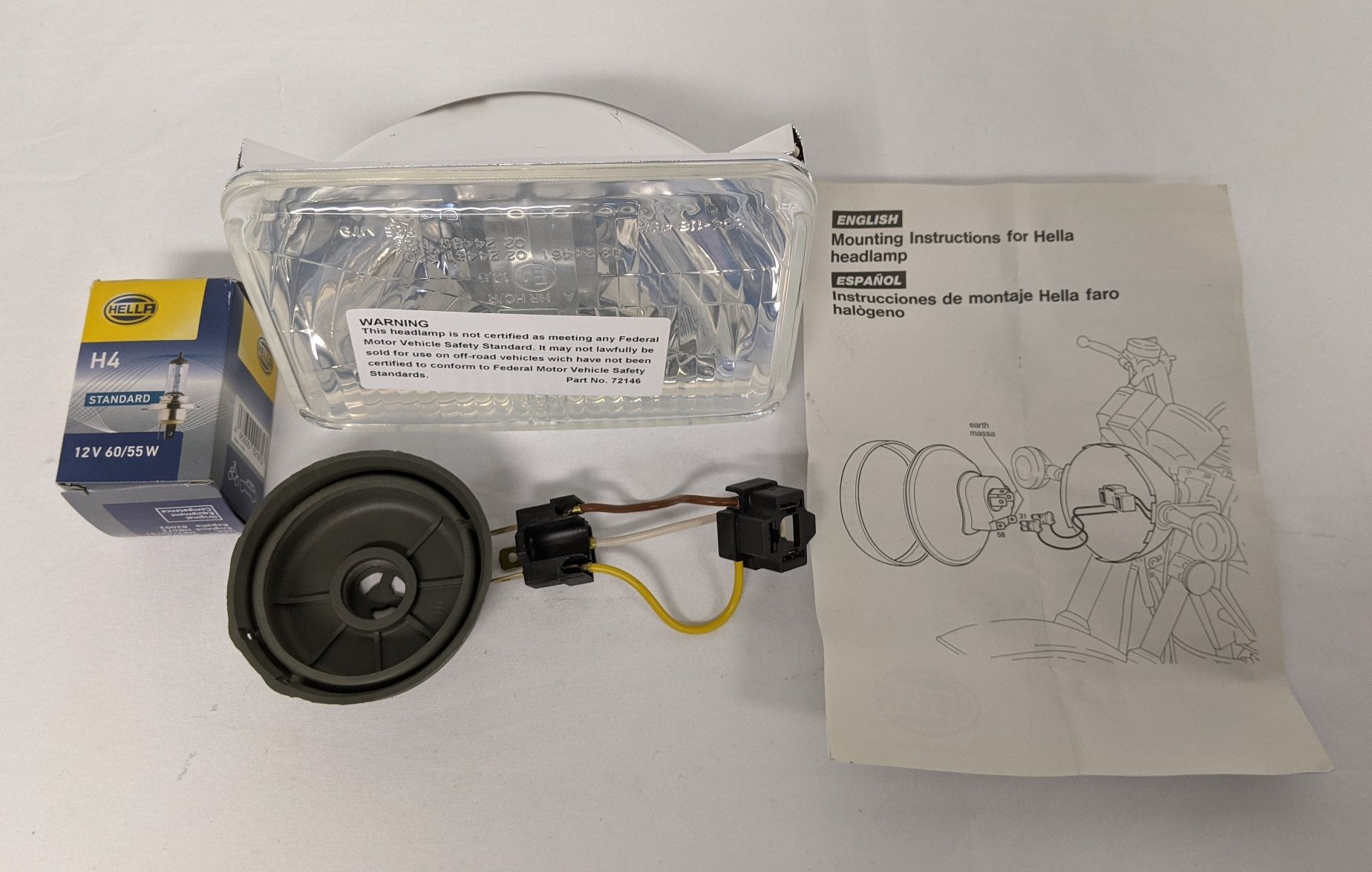 Hella High/Low Halogen Capsule Headlamp - P/N WWS 83617-3402