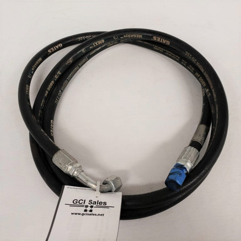 Gates 101" MEGASys™ 6MXT 3/8" Hose w/ 90° Elbow & Straight Swivel End