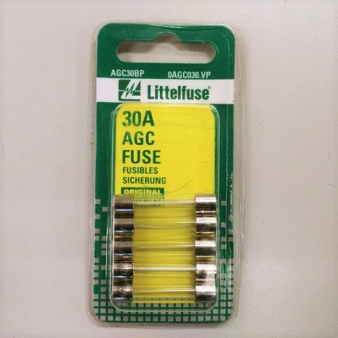 *Pack Of 5* Littelfuse AGC 30A Fuses - AGC30BP