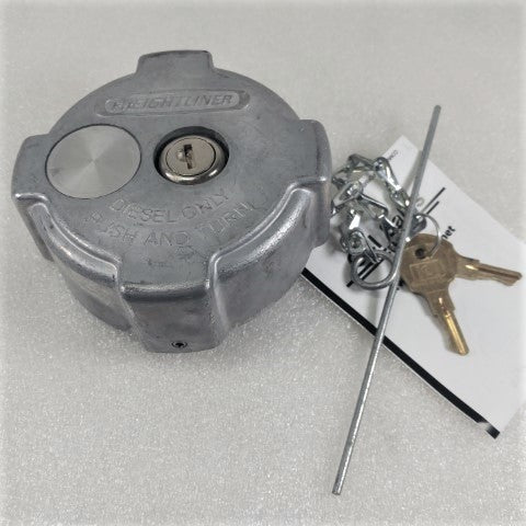 Freightliner Quarter-Turn Locking Fuel Tank Cap w/ Keys - P/N 03-37017