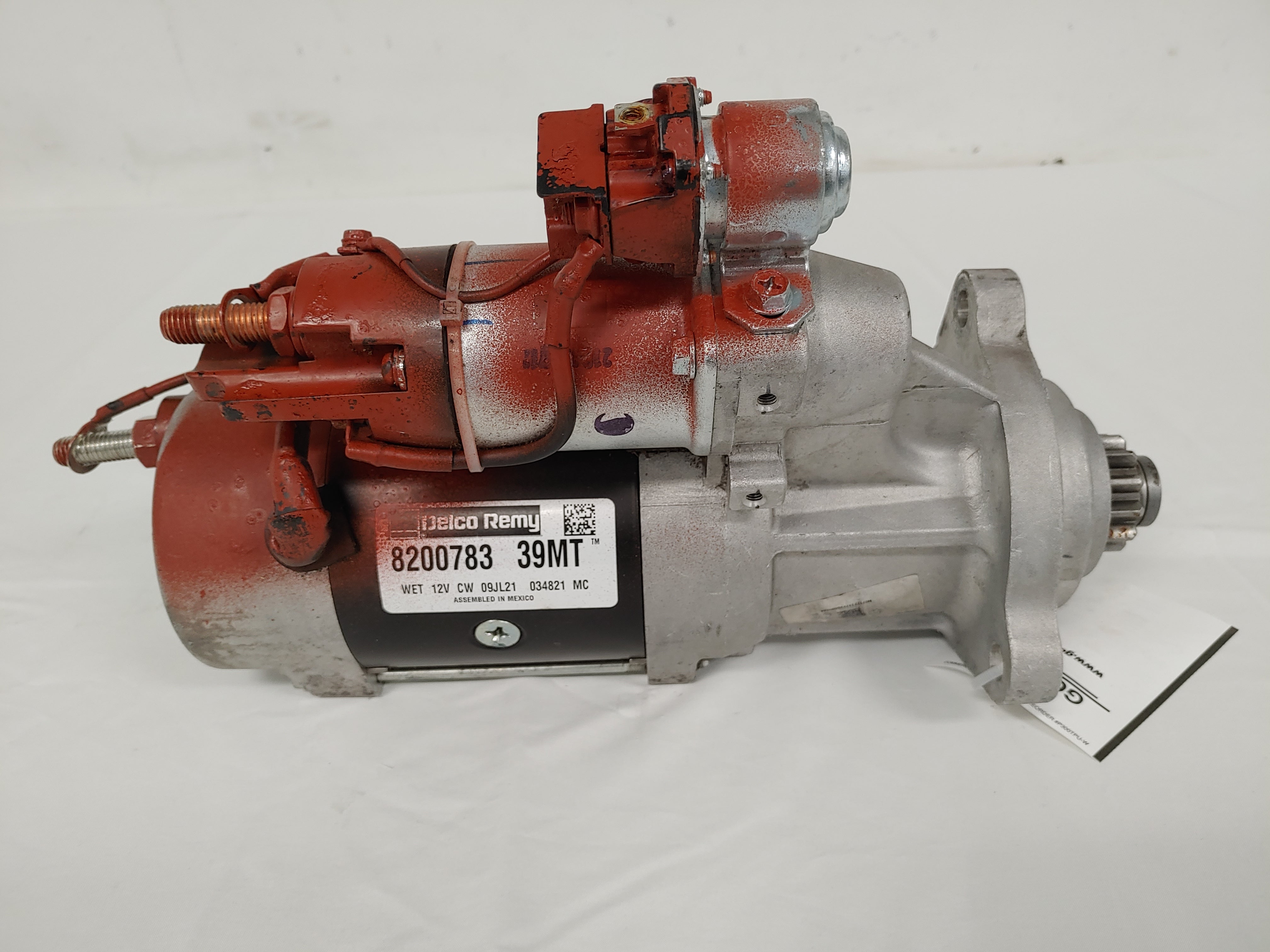 Used Delco Remy OCP/IMS ISL Top Mounted 39MT Starter - P/N 8200783